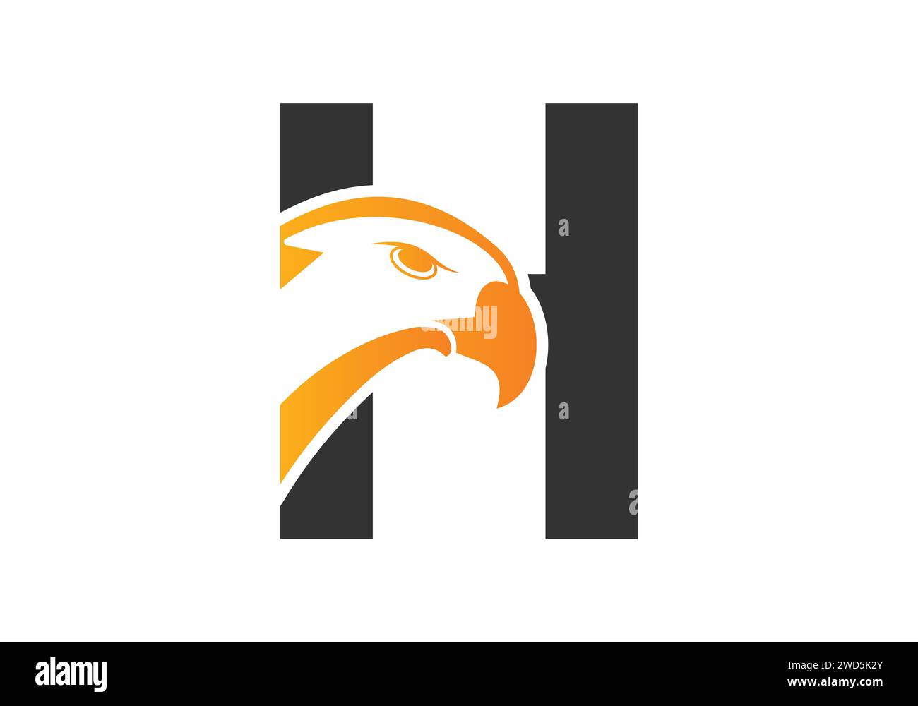 Letter H Eagle head Logo Design Vector Template. Modern logo design for ...
