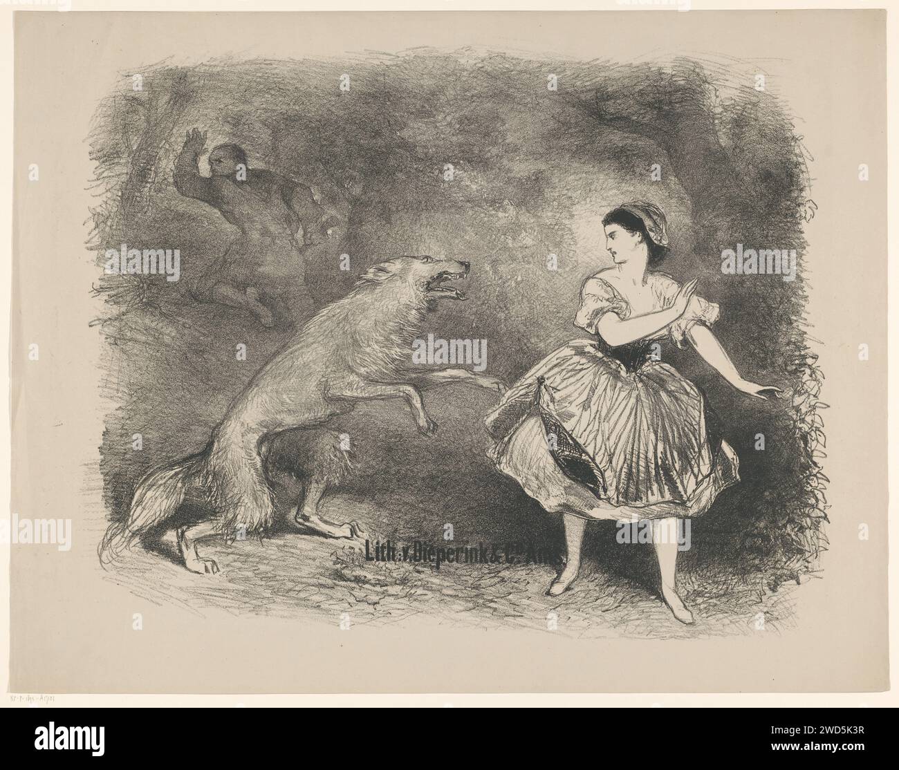 Scene from Ballet Little Red Riding Hood and De Wolf, Charles Rochussen ...