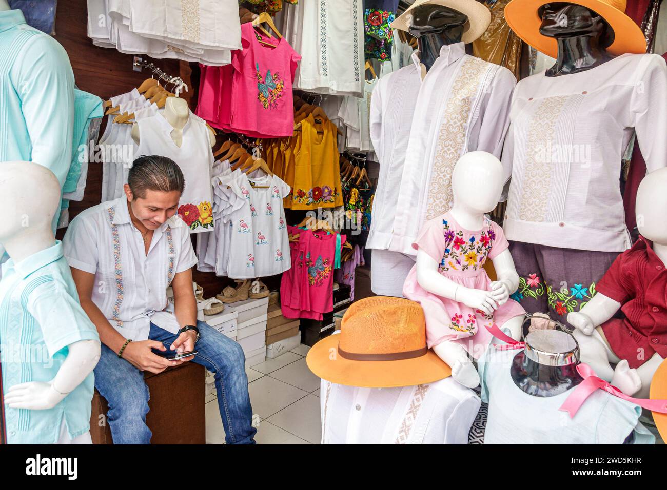 Merida Mexico,centro historico central historic district,clothing store ...
