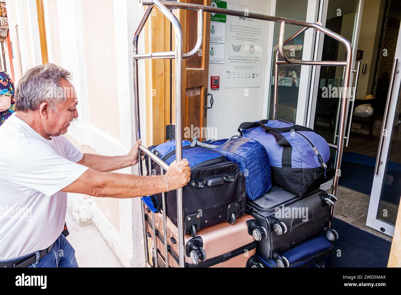 Merida Mexico,centro historico central historic district,hotel bellhop ...