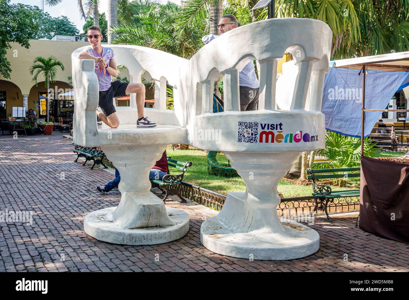 Merida Mexico,centro historico central historic district,giant ...