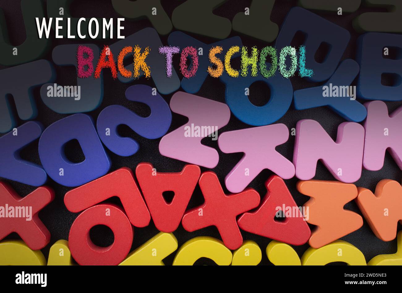 Back to school wording as education, teaching and learning concept ...