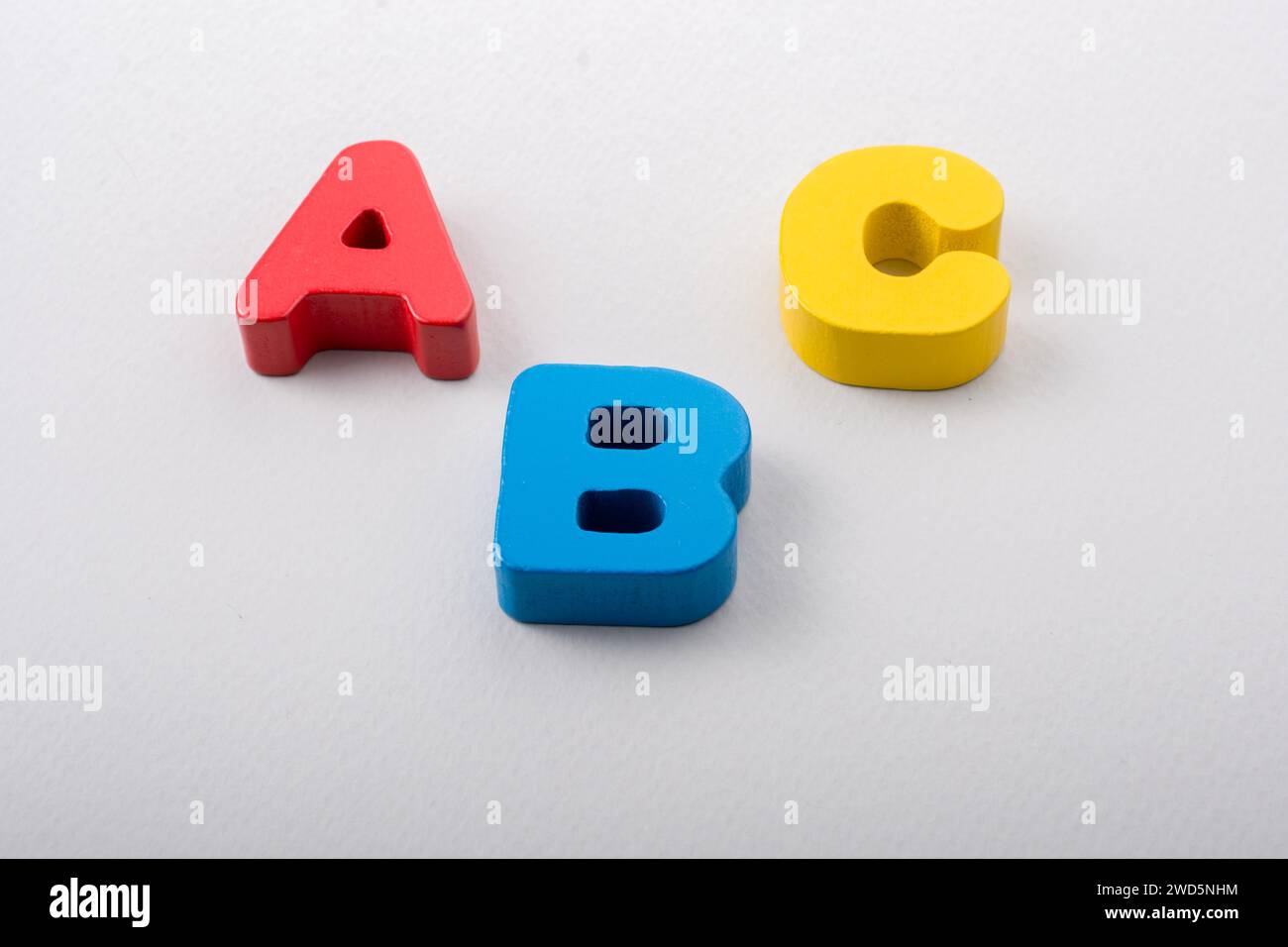 Letters of abc of alphabet on white color background Stock Photo - Alamy