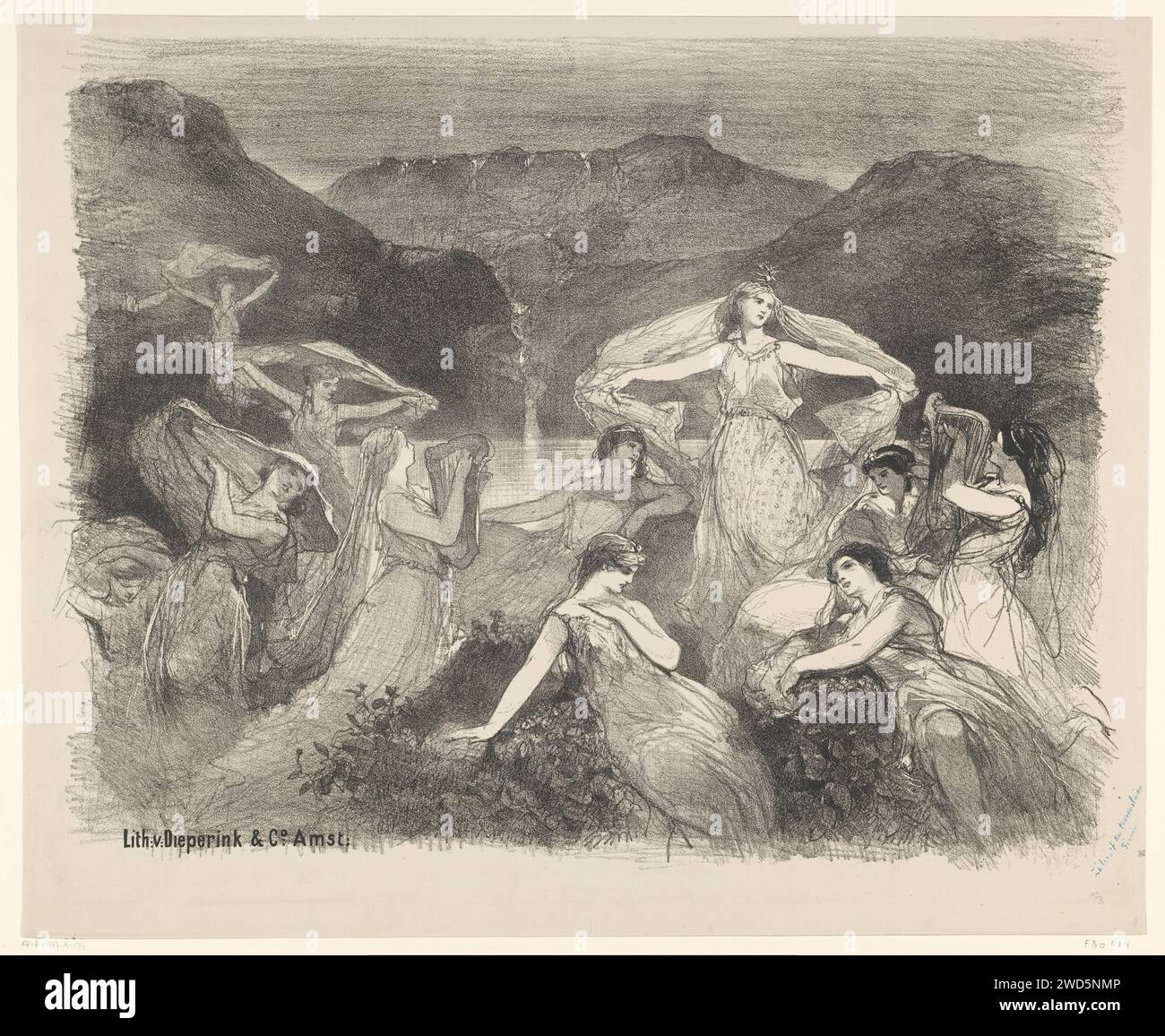 Scene from Ballet Zélie or the magic veil, Charles Rochussen, 1865 ...