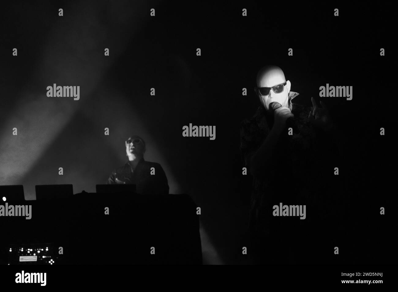 British gothic rock band, The Sisters of Mercy, performing live at the ...