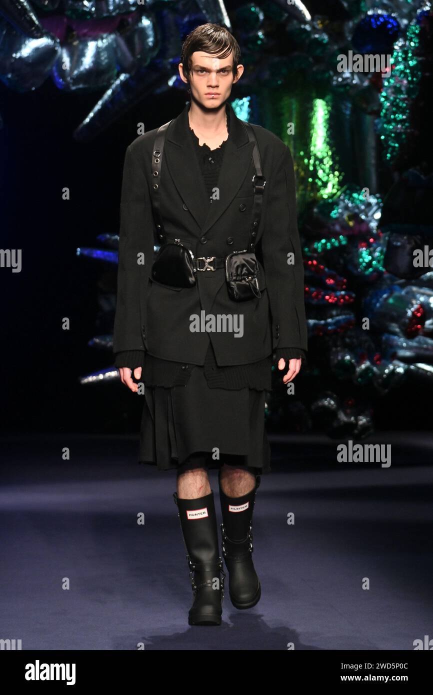 Milan, Italy. 14th Jan, 2024. Andersson Bell fashion show catwalk at ...