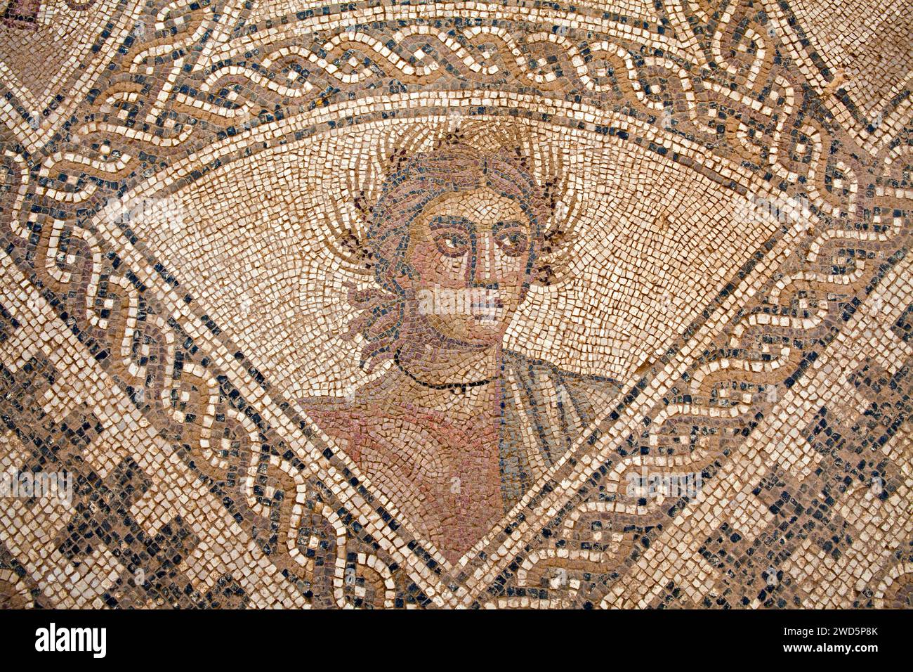 Representation of summer, mosaico de los amores, archeological site of ...