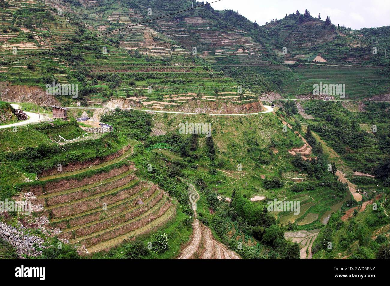 龙胜镇 (龙胜县) 中國 Longsheng Rice Terraces, Dazhai Longji Ping'an Zhuang ...