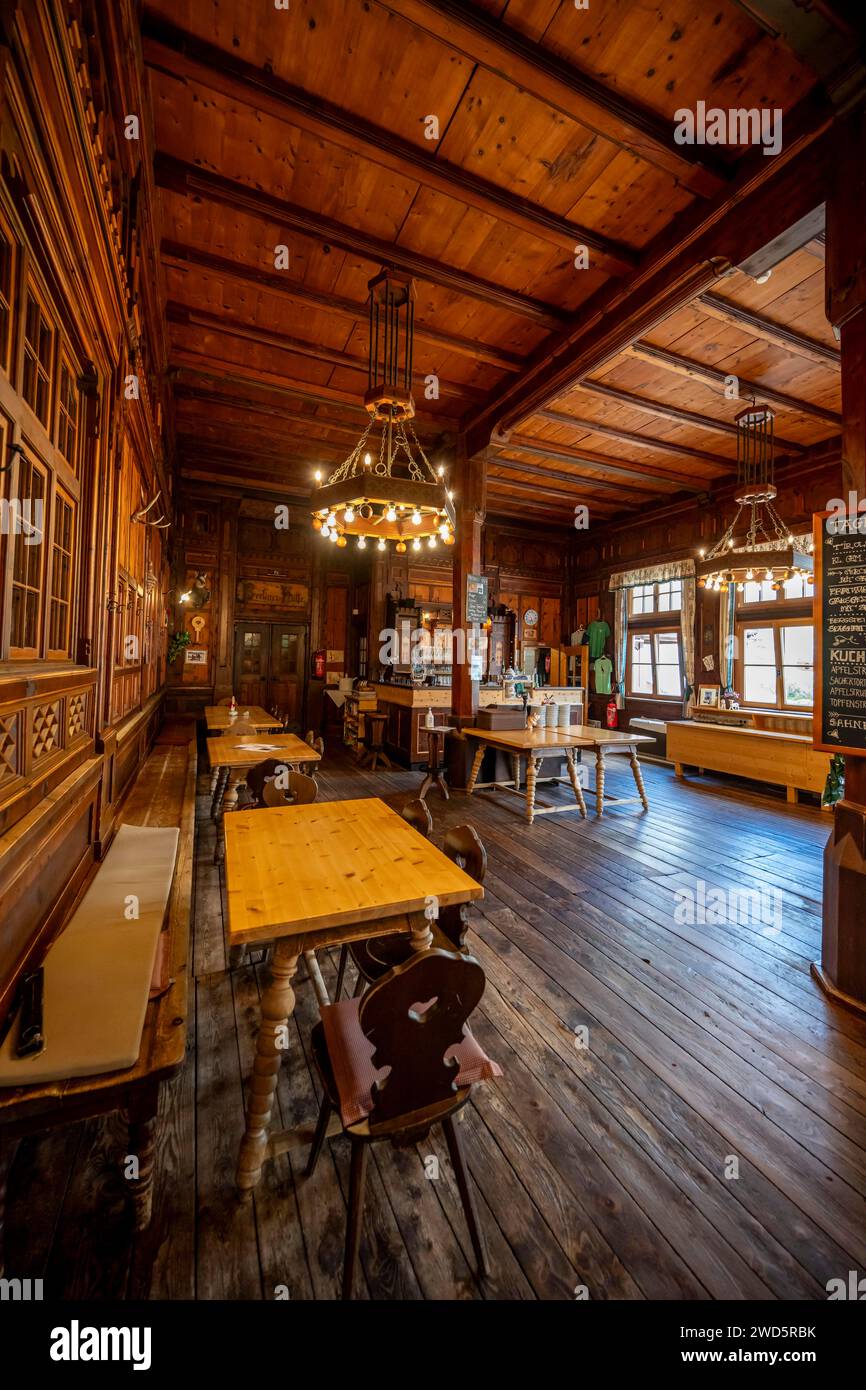 Historic guest room in the Berliner Huette, Alpine Club hut, Berliner ...