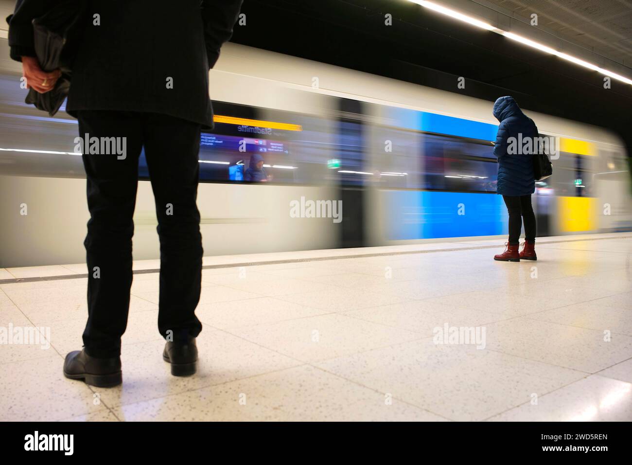 Underground entry S-Bahn, train, Generation 2024, platform, stop, city ...