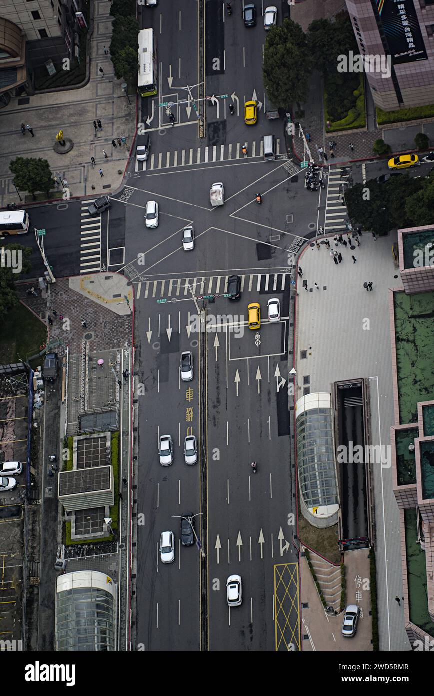 The street view from the top of building 101 Stock Photo - Alamy