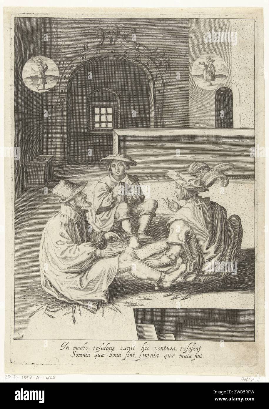 Jozef explains dreams in prison, Robert de Baudous, 1591 - 1659 print ...