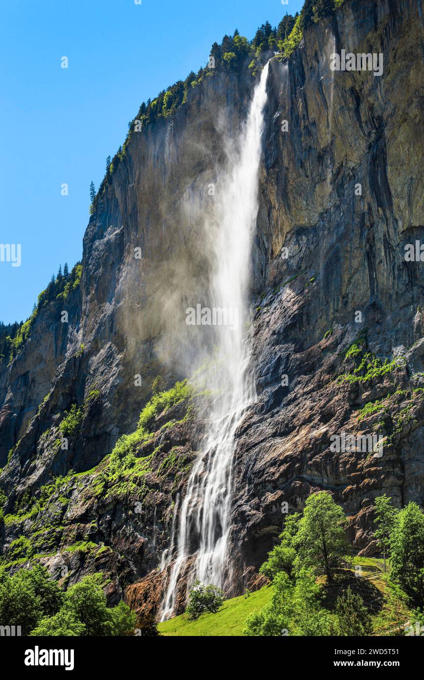 Staubbach Falls, Bernese Oberland, Switzerland Stock Photo - Alamy