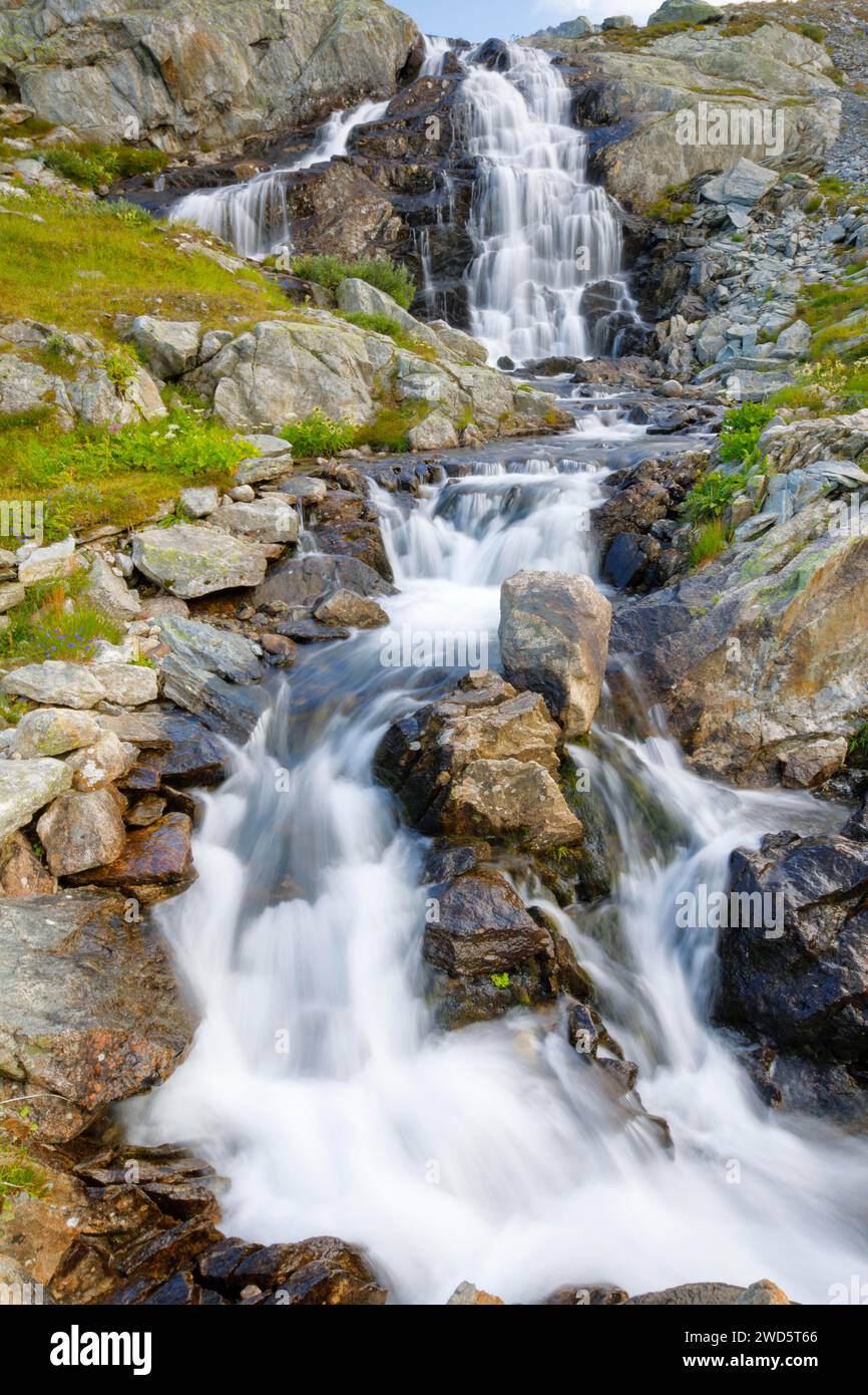 Waterfall on the Grimsel Pass, Bern, Switzerland Stock Photo - Alamy