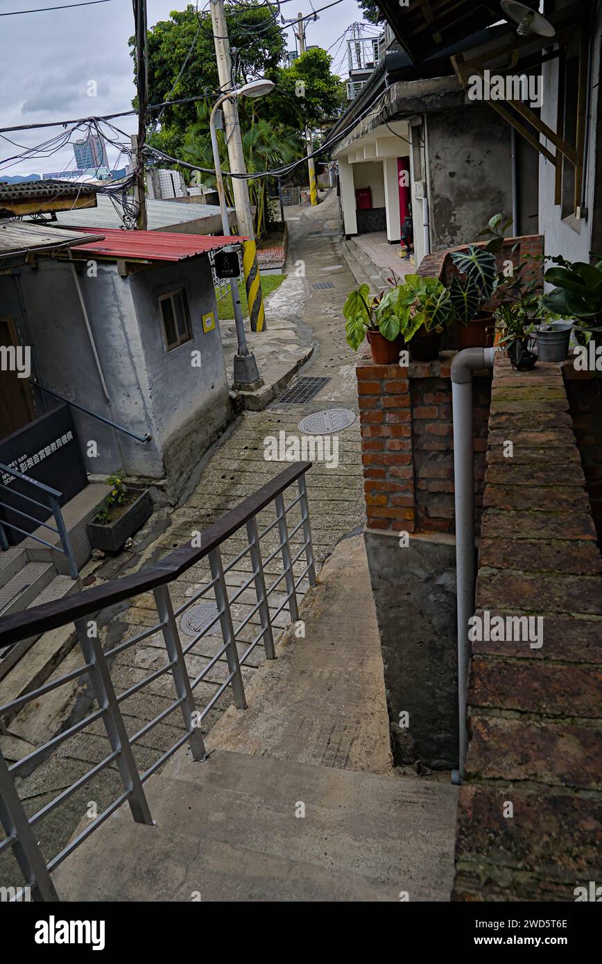 Old street view in Taipei, Taiwan Stock Photo - Alamy