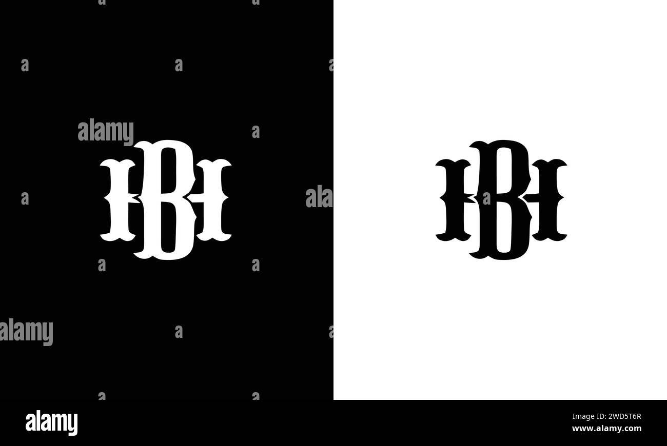 HB Letter logo alphabet monogram initial based icon design Stock Vector ...