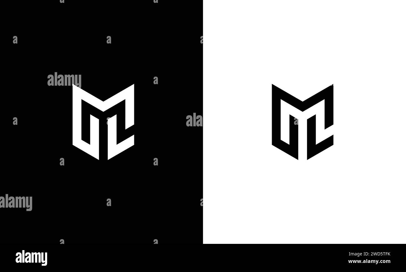 Minimalist Letter ML Logo Design , Editable in Vector Format in Black ...