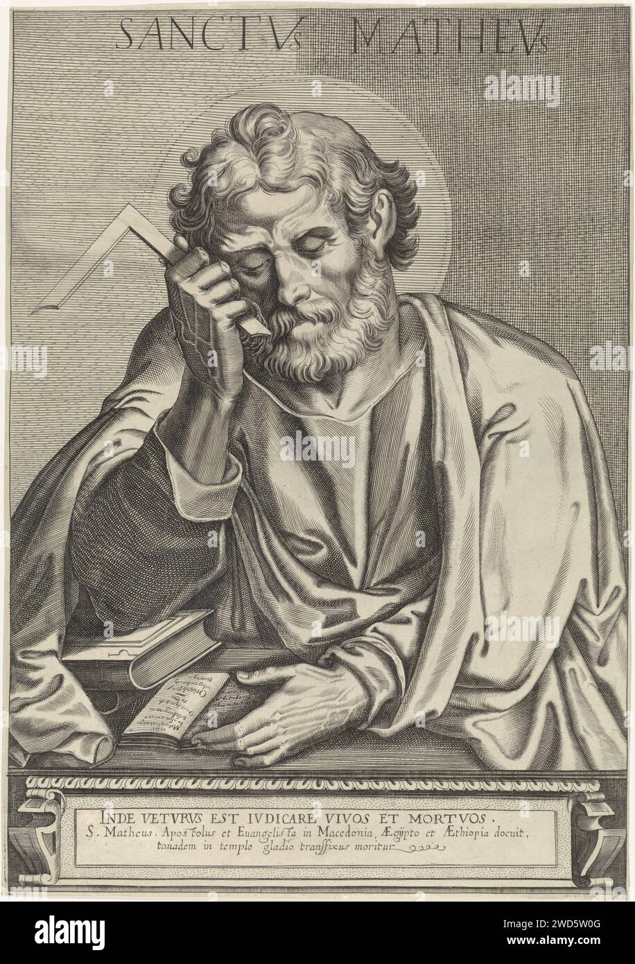 Apostle Matthew, Egbert van Panderen, c. 1590 - 1637 print The Apostle ...