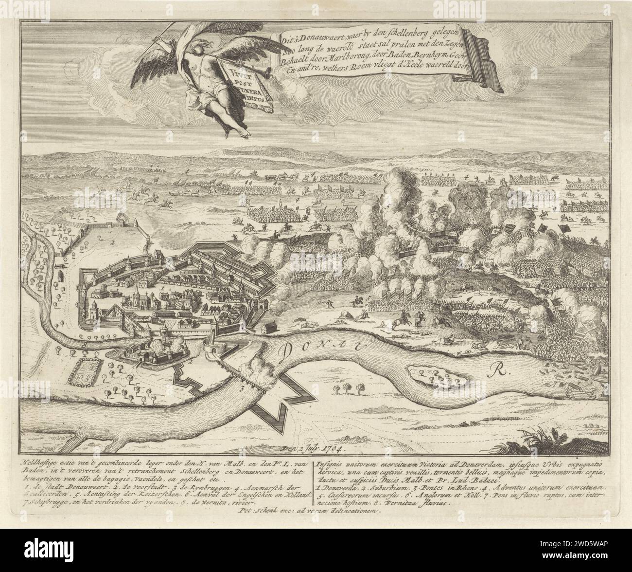Fight at Donauwörth, 1704, Anonymous, After Pieter Schenk (I), 1704 ...