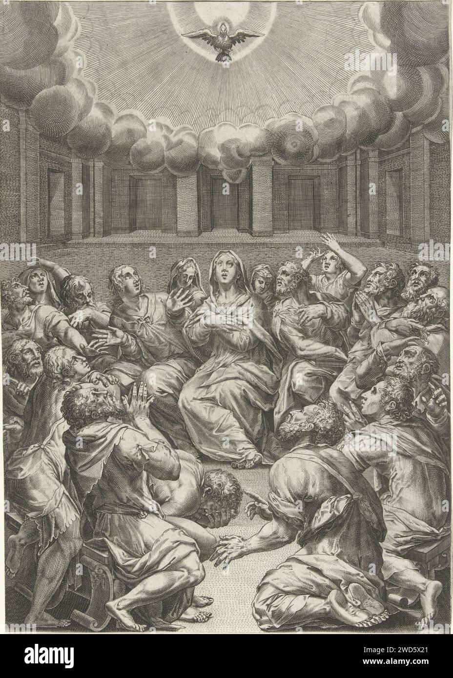 Exit of the Holy Spirit, Anonymous, After Cornelis Cort, After Giorgio ...