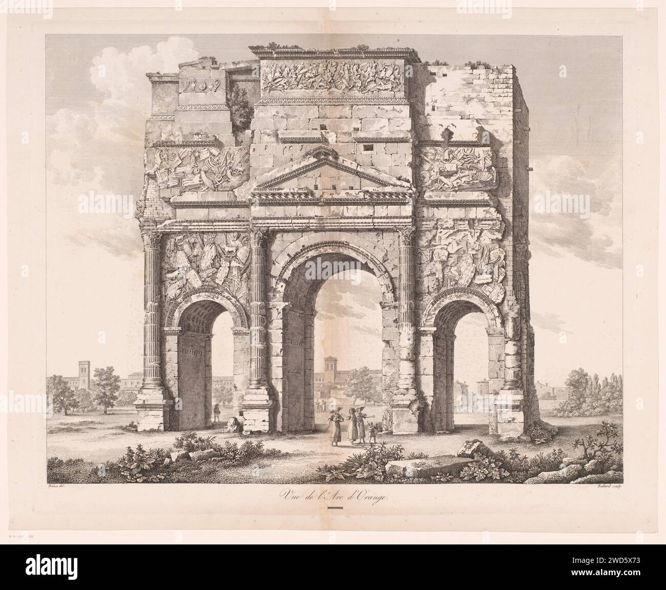 Triumph arch of Orange, Louis Pierre Baltard, After Balthazar Bance ...