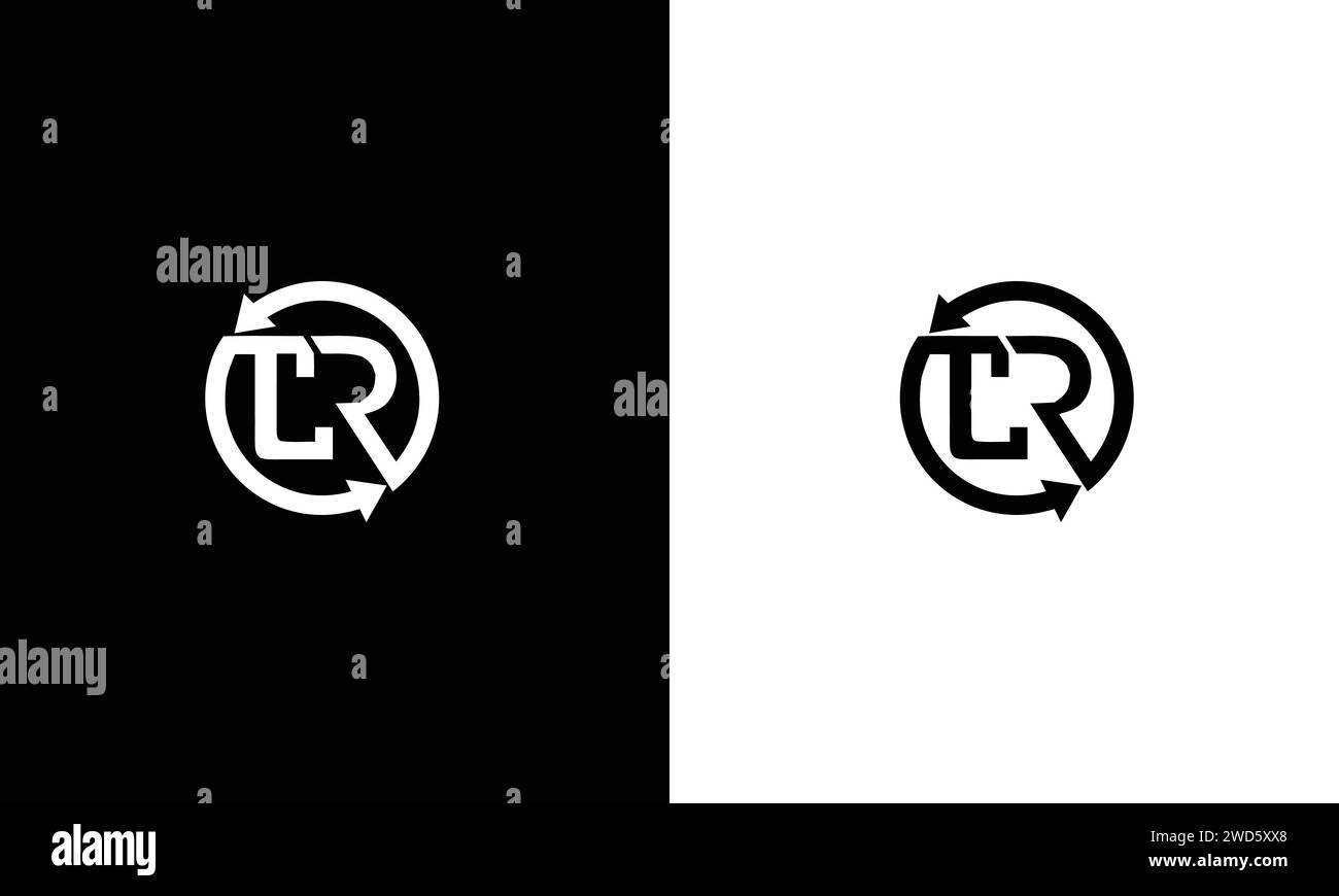 Cr logo design Black and White Stock Photos & Images - Alamy
