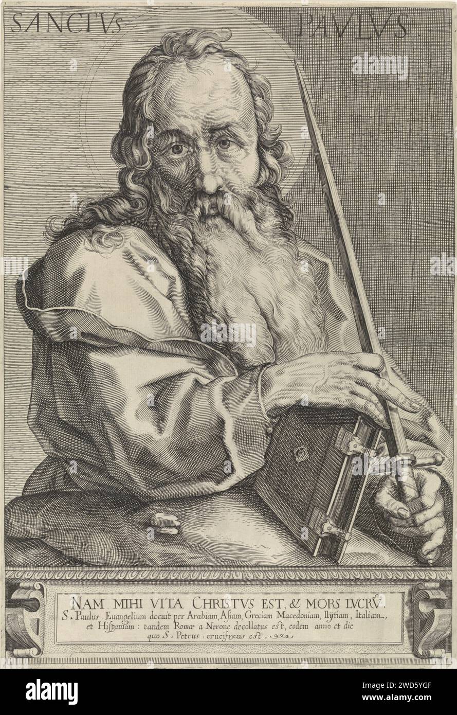 Apostle Paulus, Egbert van Panderen, c. 1590 - 1637 print The apostle ...
