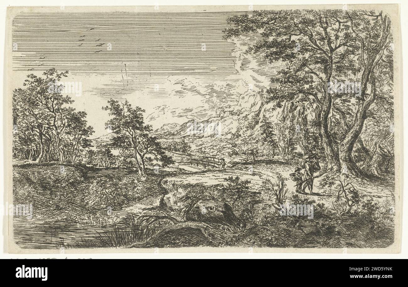 Landscape with man and boy, Bartholomäus Ignaz Weiss (attributed to ...