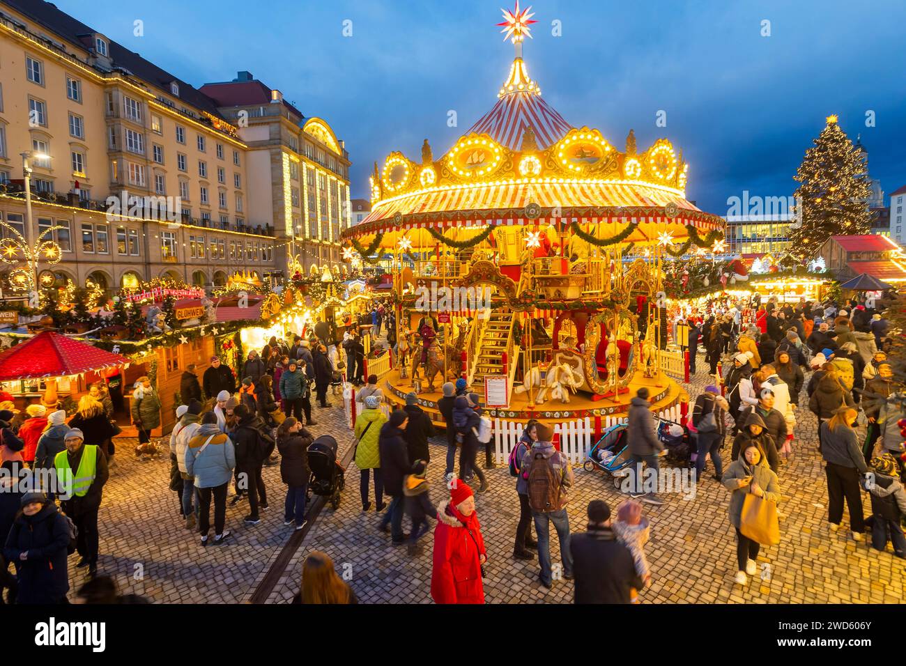 The Dresden Striezelmarkt is a Christmas market in Dresden. It has been ...