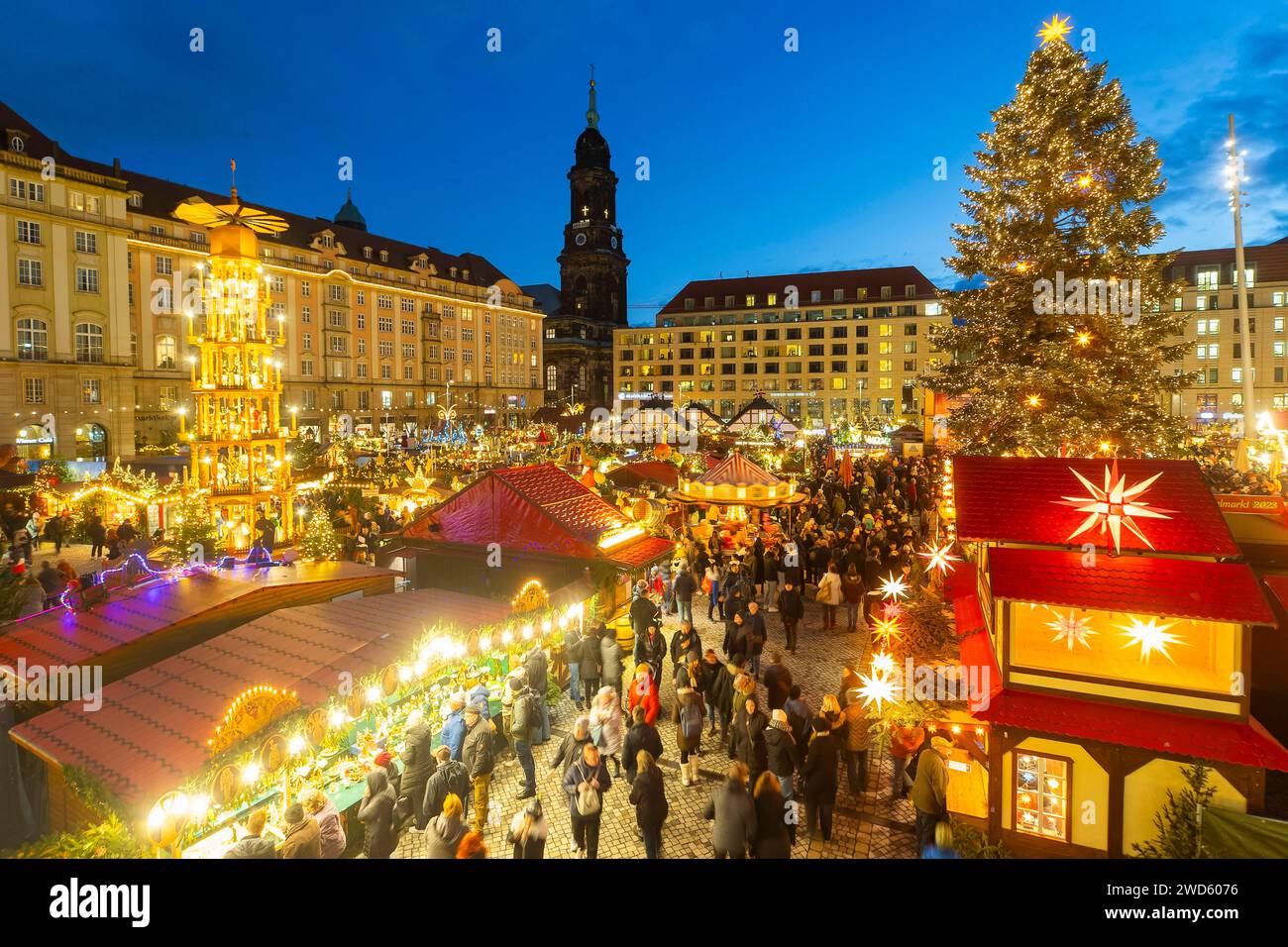 The Dresden Striezelmarkt is a Christmas market in Dresden. It has been ...
