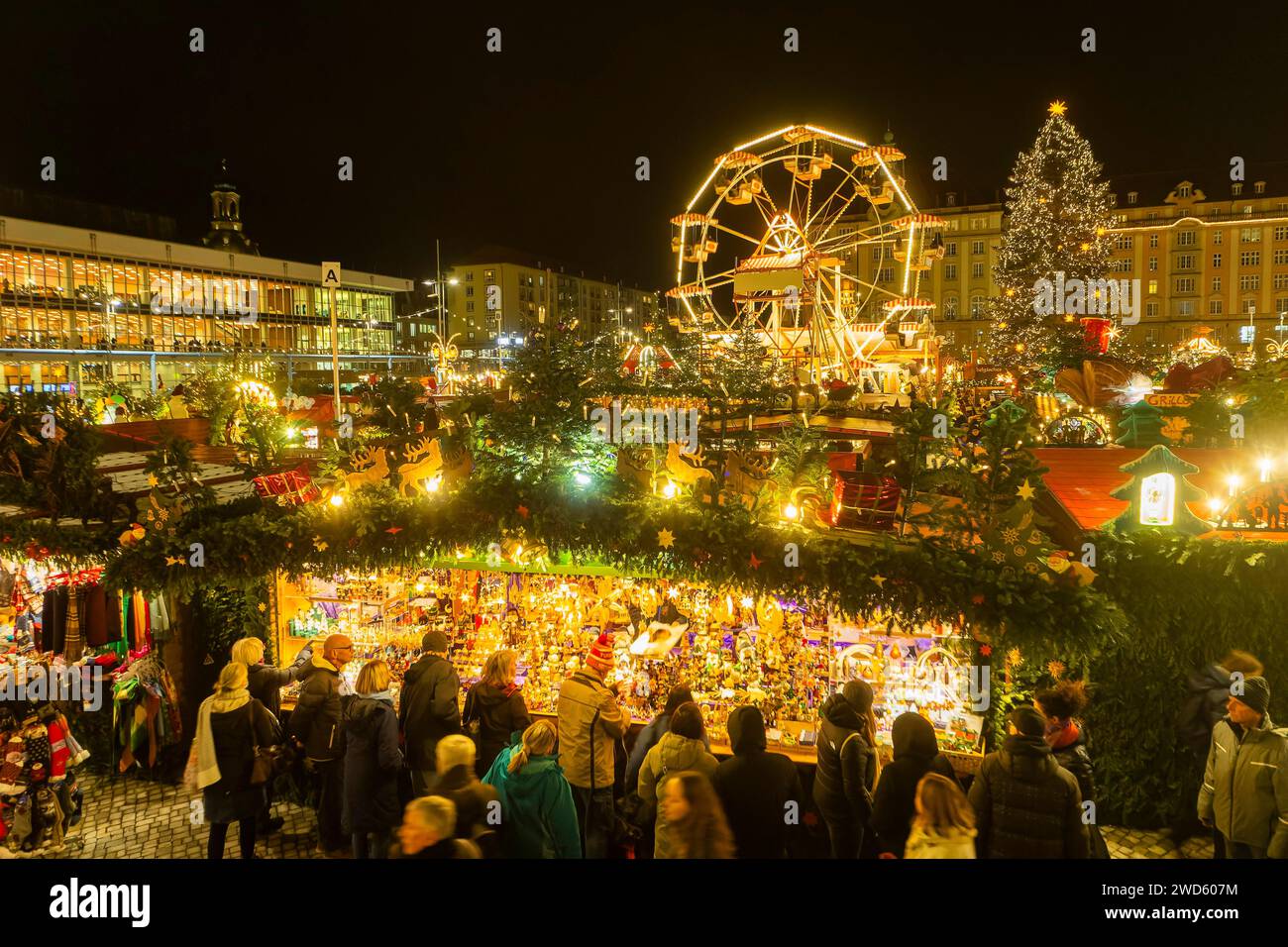 The Dresden Striezelmarkt is a Christmas market in Dresden. It has been ...