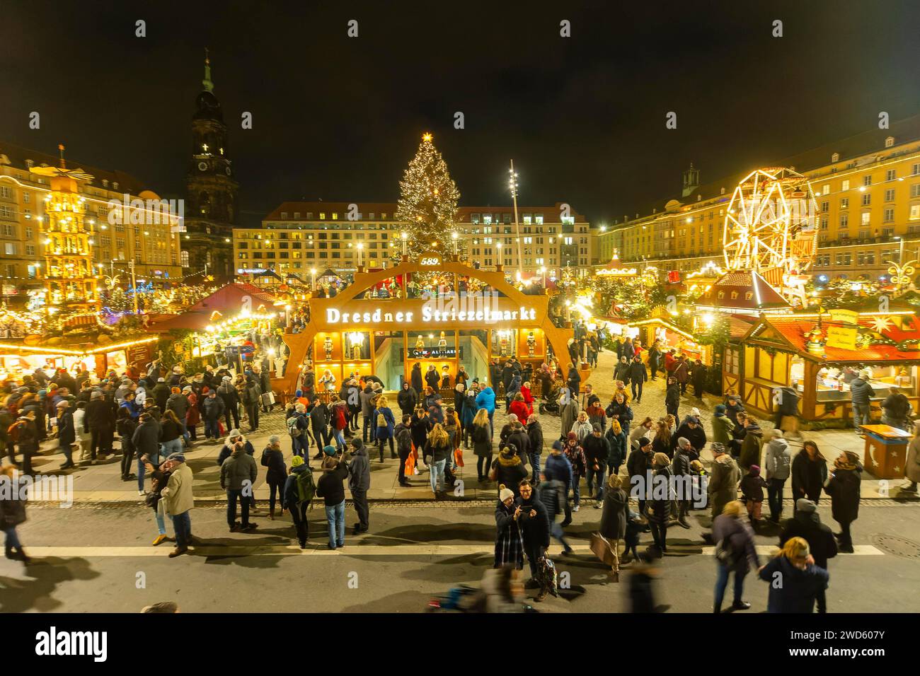 The Dresden Striezelmarkt is a Christmas market in Dresden. It has been ...