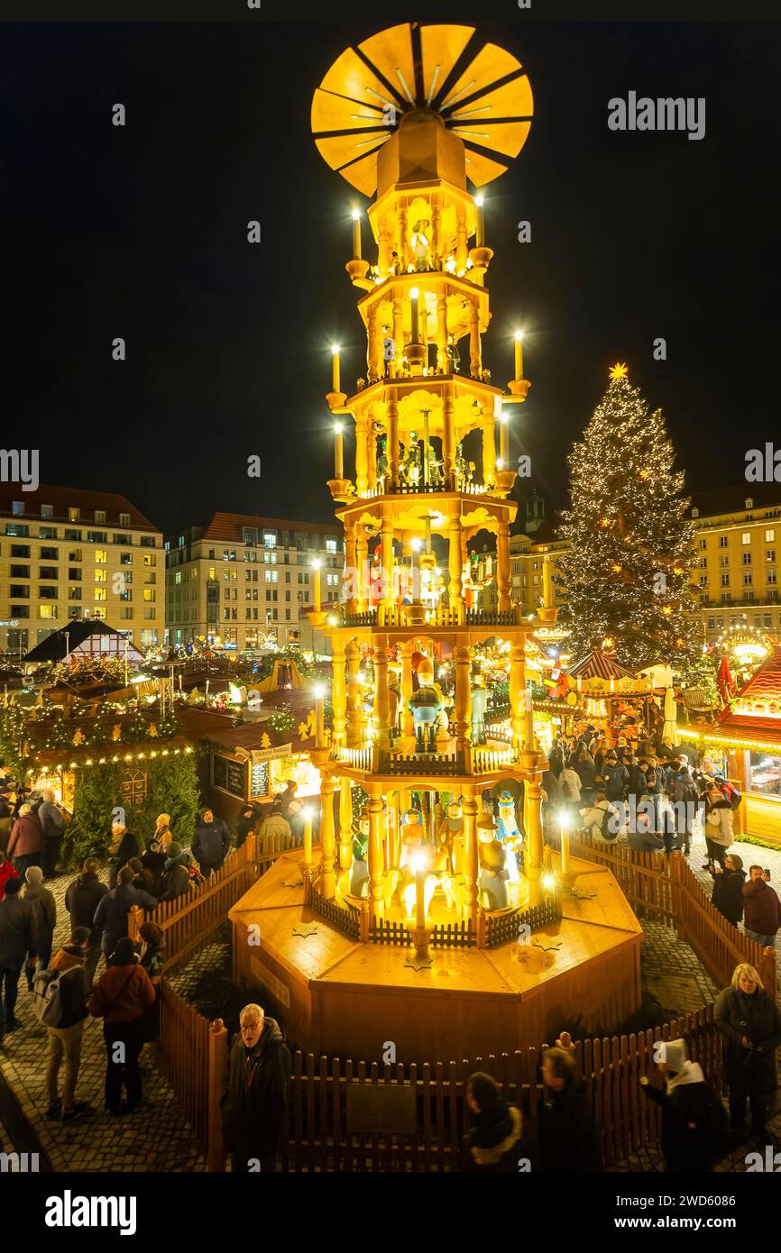 The Dresden Striezelmarkt is a Christmas market in Dresden. It has been ...
