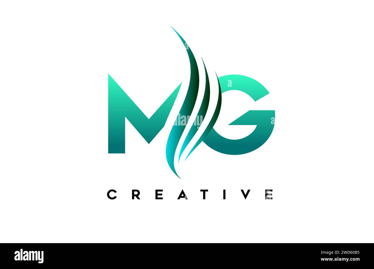 MG mg alphabet letter logo design idea concept for business or personal ...