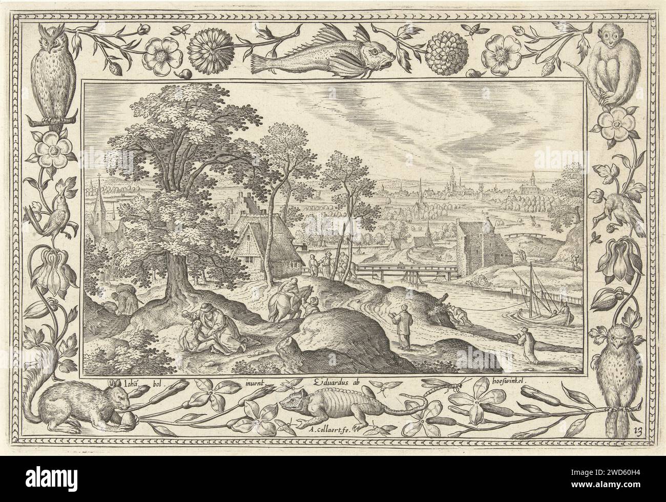 Parable of the Merciful Samaritan, Adriaen Collaert, after Hans Bol ...