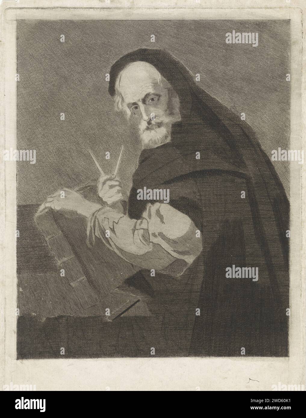 Portrait of a mathematician, Anonymous, After Jusepe de Ribera, 1603 ...