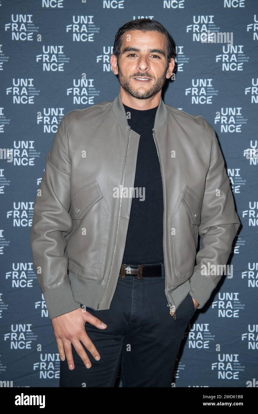 Paris, France. 18th Jan, 2024. Sofiane Zermani attending the Photocall for the French Cinema ...