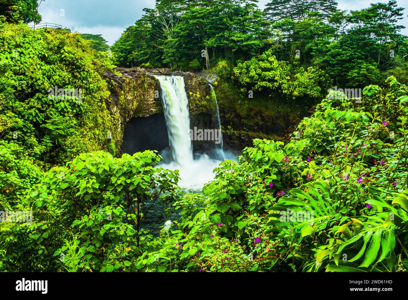 Rainbow Falls and plunge pool on the Wailuku River in Hilo, Hawaii ...