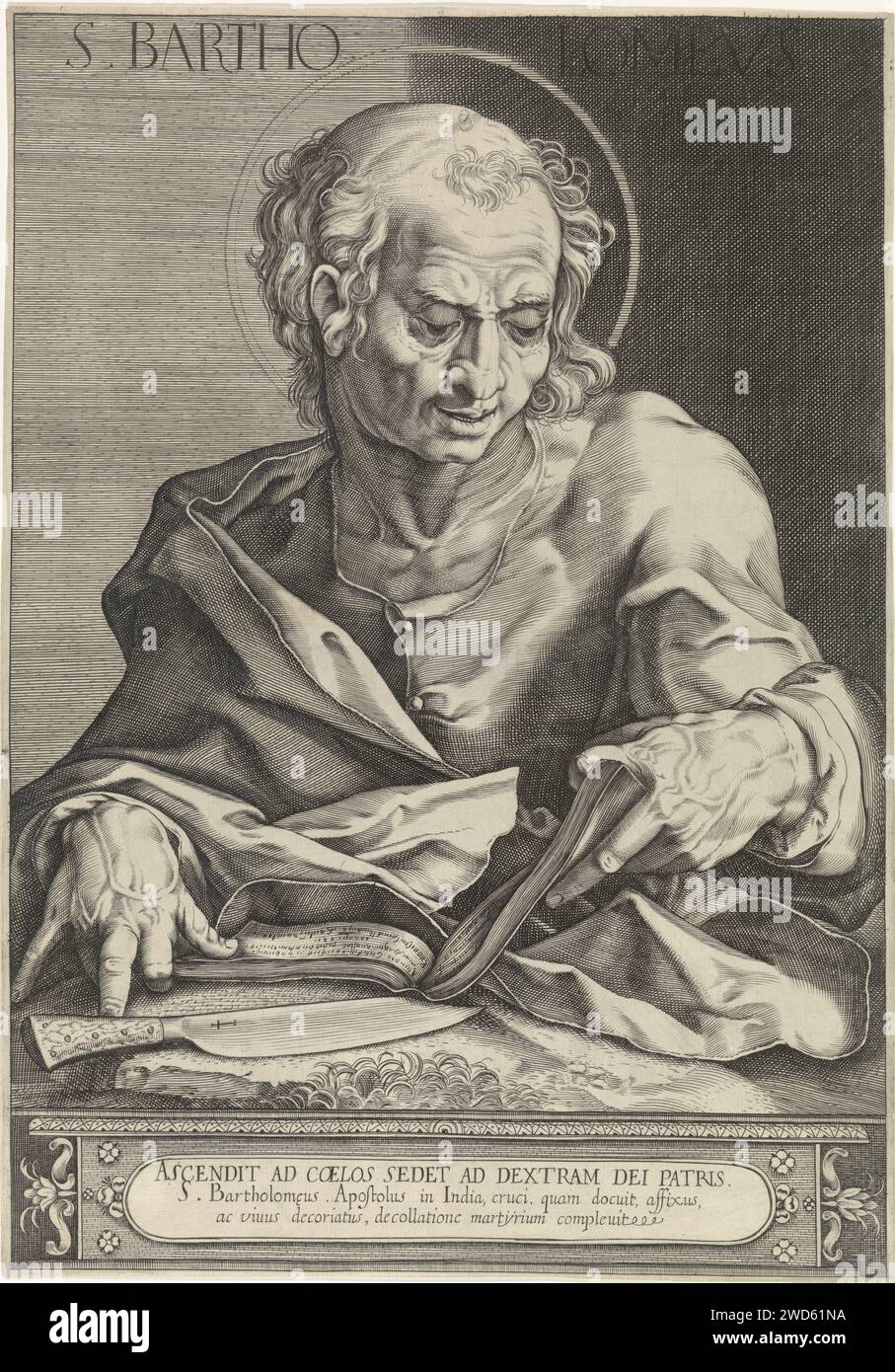 Apostle Bartholomeus, Egbert van Panderen, c. 1590 - 1637 print The ...