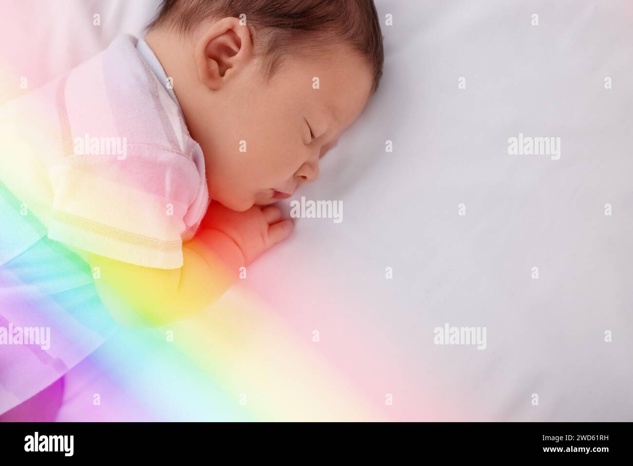 National rainbow baby day. Cute child sleeping Stock Photo - Alamy