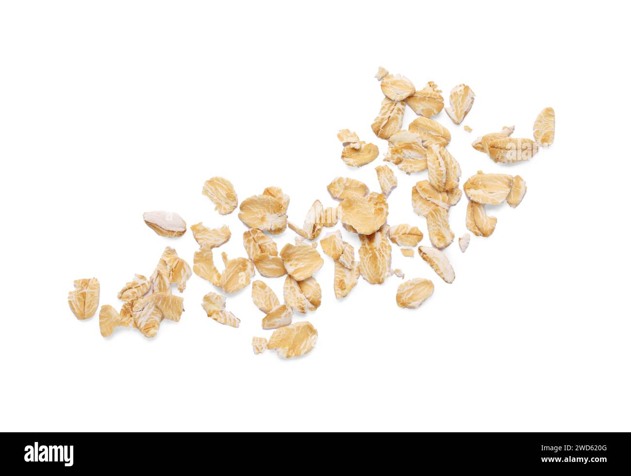 Pile of rolled oats isolated on white, top view Stock Photo - Alamy