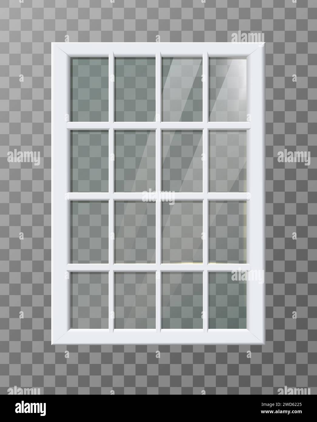 realistic vector icon illustration. White plastic frame rectangular ...