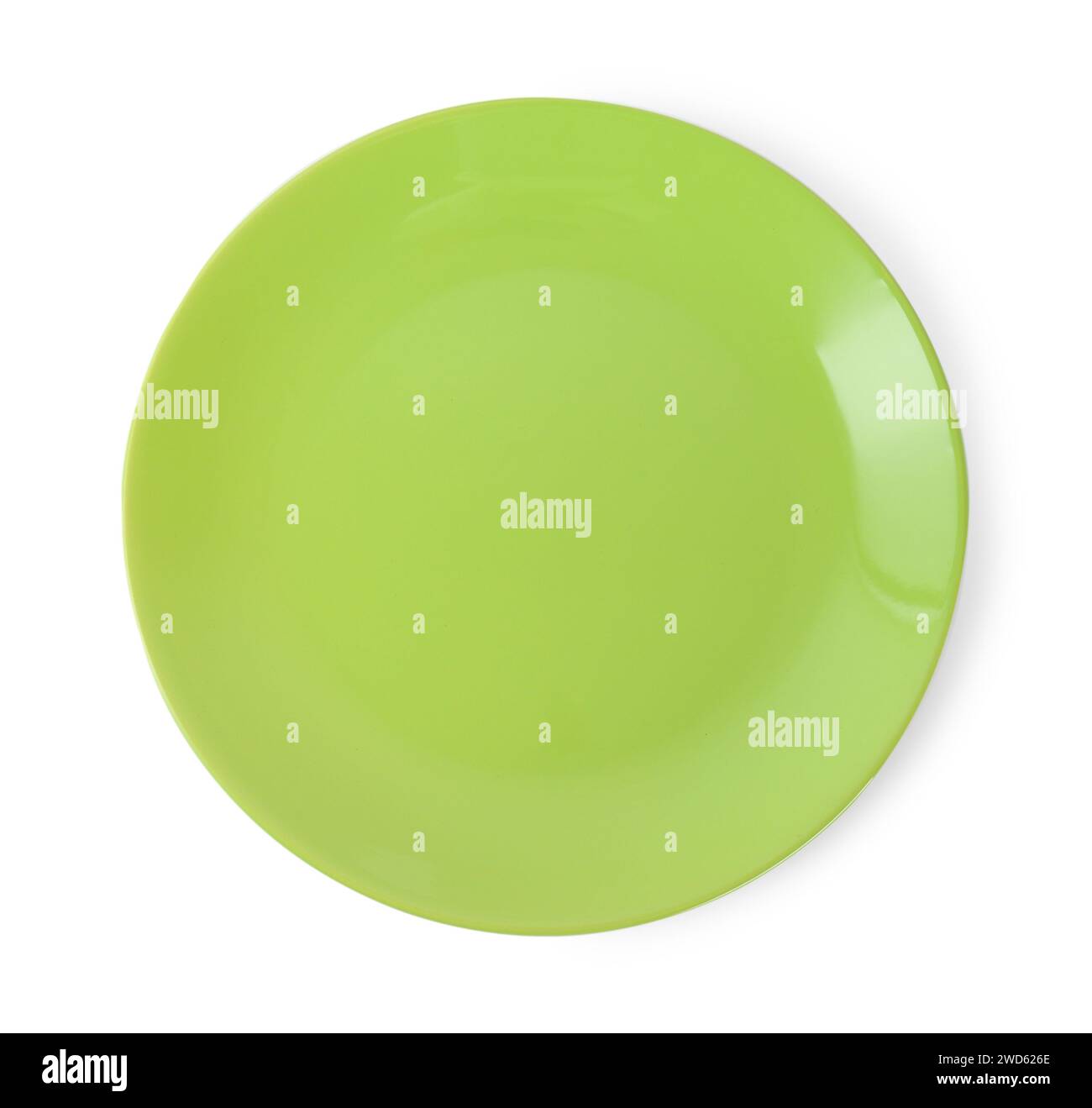Empty light green plate Cut Out Stock Images & Pictures - Alamy