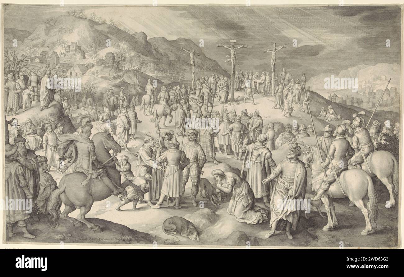 Christ on the Cross, Nicolaes de Bruyn, 1610 print Christ on the cross ...