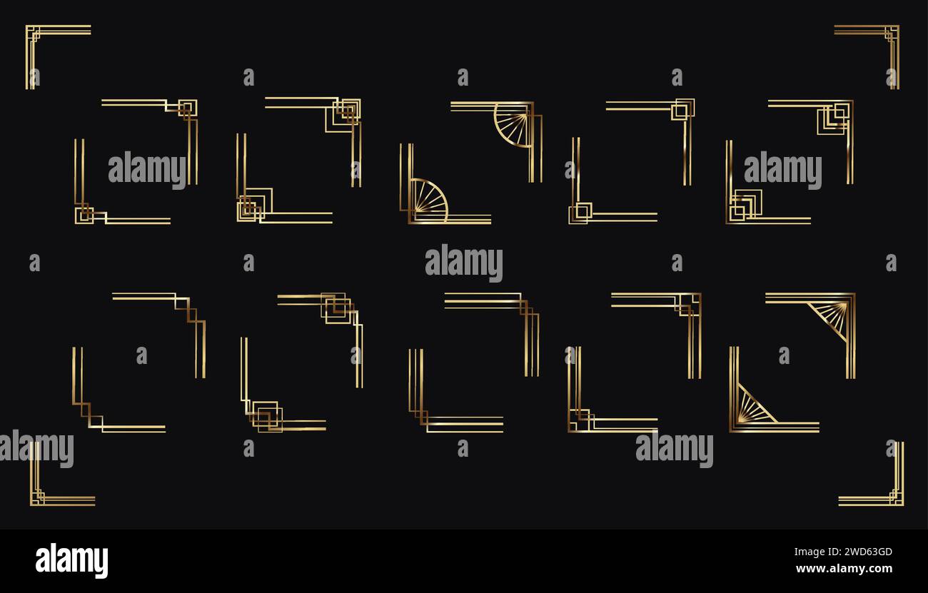 Old deco art corners hi-res stock photography and images - Alamy