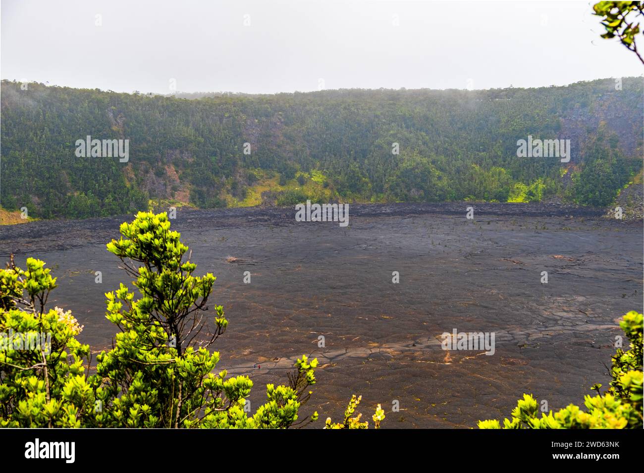 Lava flows along the Devastation Trail in Hawaii Volcanoes National Park near Hilo Hawaii Stock ...