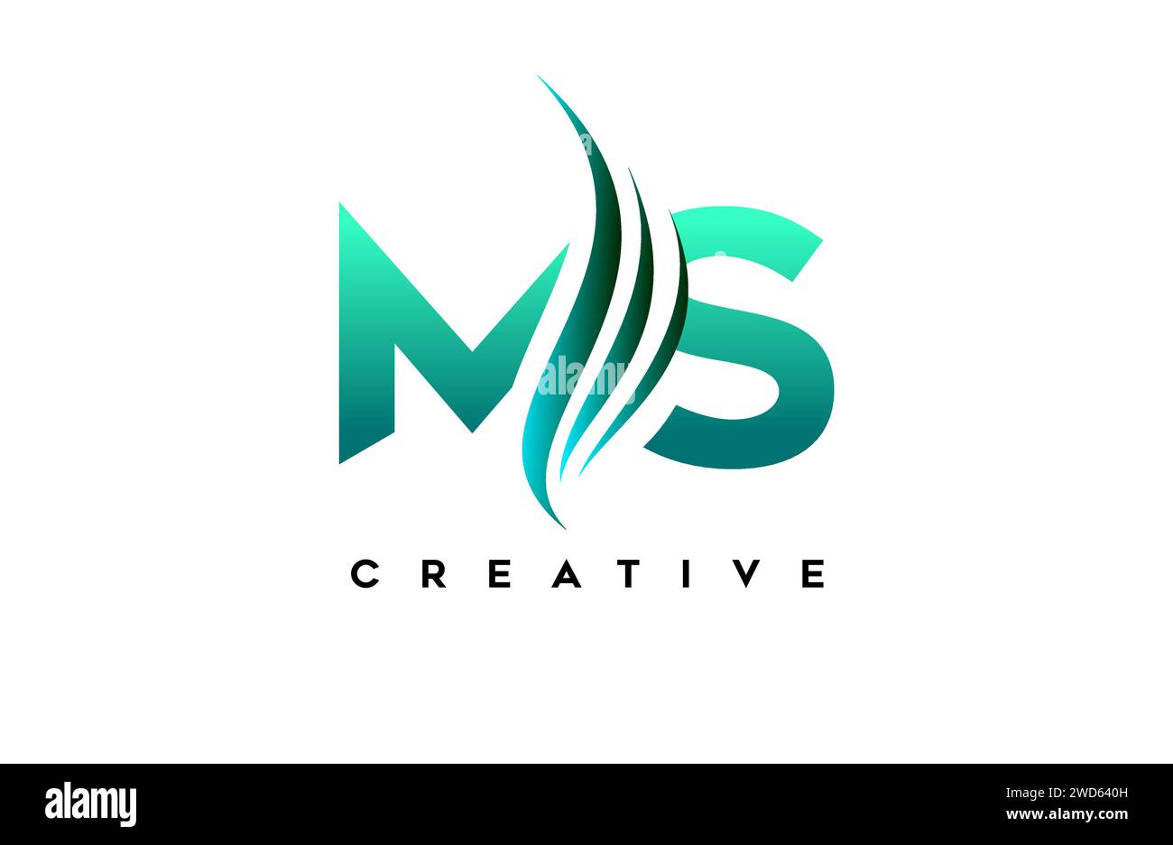 MS ms alphabet letter logo design idea concept for business or personal ...