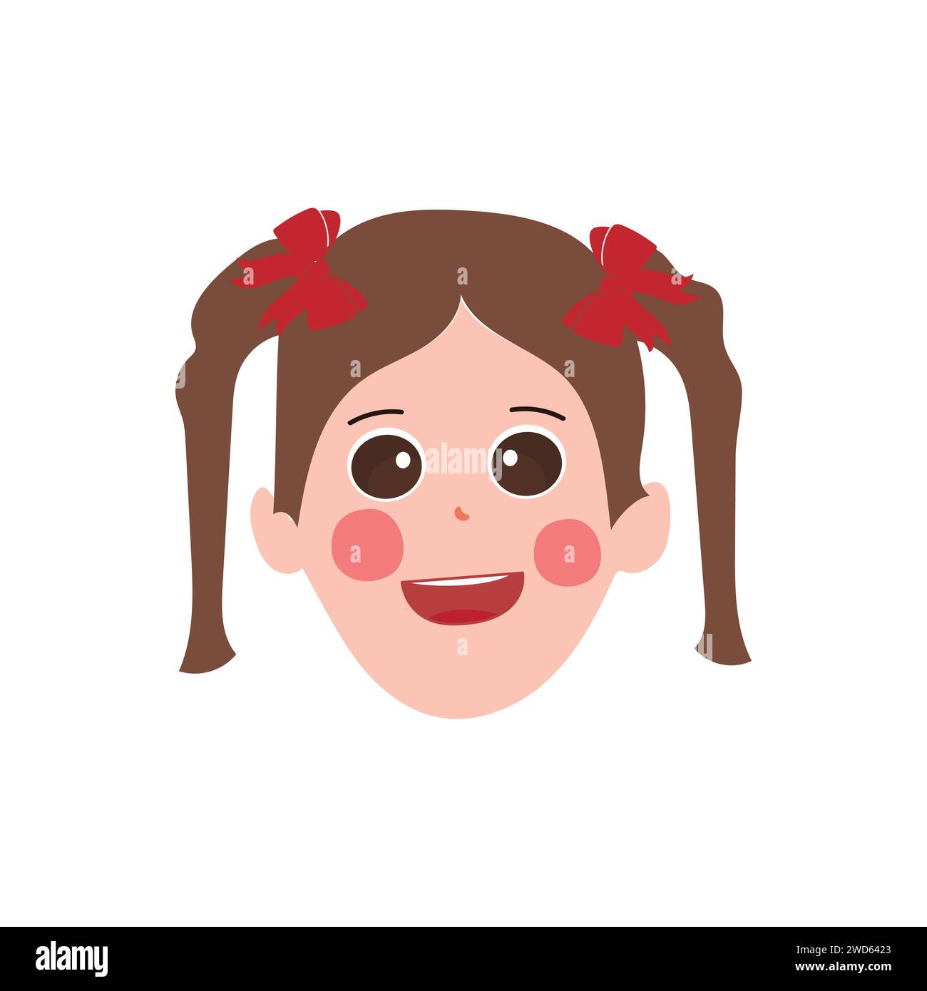 Little girl face expression, set of cartoon vector illustrations ... Little girl face expression, set of cartoon vector illustrations ...