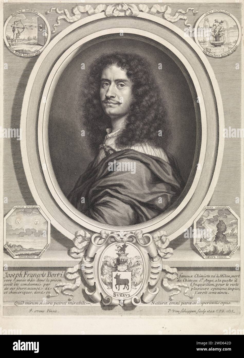 Portrait of Giuseppe Francesco Borri, Pieter van Schuppen, after Jürgen ...