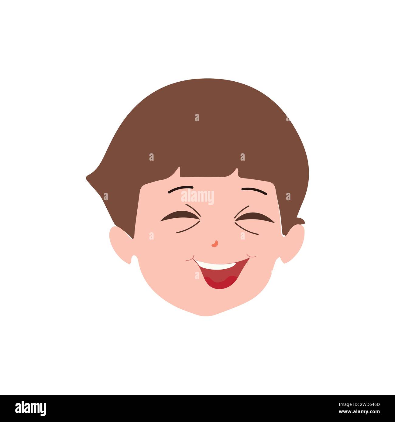 Cute little boy facial expressions. Vector of kid faces illustration ...